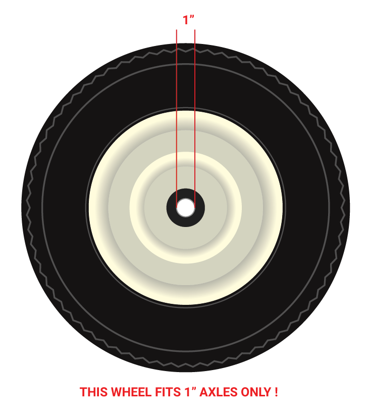 4.80 x 8 in Wheel One Lug Rim w/ 1" bearing 15" DOT Tire Log Splitter ...