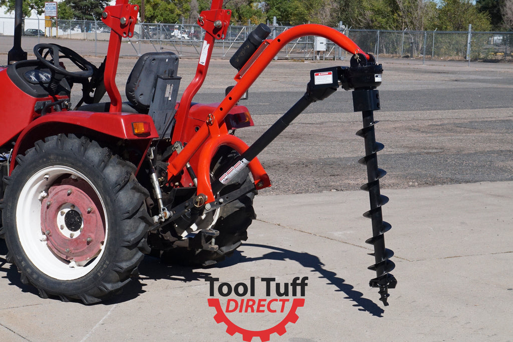 Tool Tuff Model 650 Tractor-Mounted 3-Pt Post Hole Digger W/Optional A ...